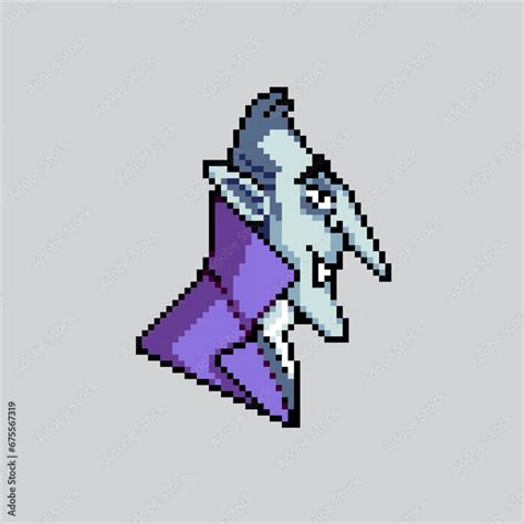 Pixel Art Illustration Vampire Pixelated Vampire Scary Vampire
