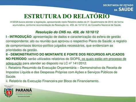 PPT RELATÓRIO QUADRIMESTRAL DE PRESTAÇÃO DE CONTAS 3o Quadrimestre
