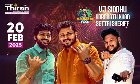 Thiran Confluence Of Talents Thiran 2025 Is An Inter College Techno Cultural Sports Fest