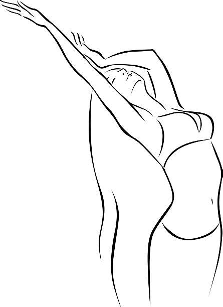 Best Drawing Of A Woman Reaching Up Illustrations Royalty Free Vector