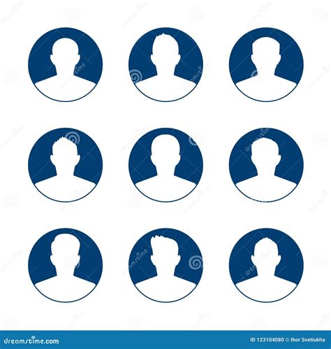 App Or Profile User Icon Set Set Of Men Avatar Template User Icons