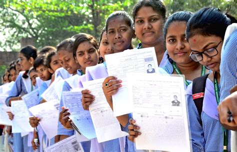 Bhubaneswar Students Of Class Th Stand In A Queue Before Entering