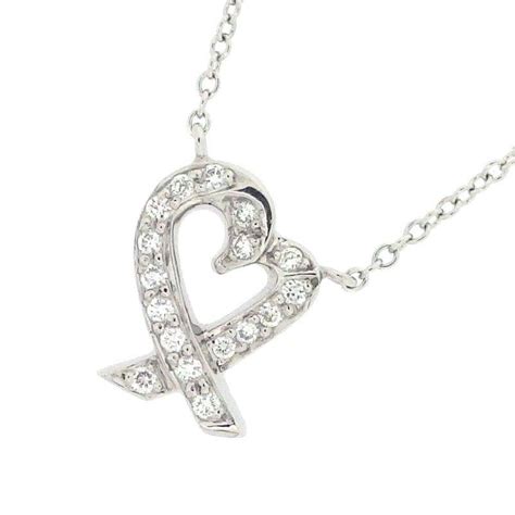 Tiffany And Co Paloma Picasso Platinum Diamond Loving Heart Pendant