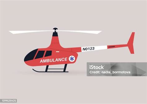 구급차 빨간 헬리콥터의 측면 보기 수색 및 구조 작업 근무 중인 서비스 항공 차량 헬리콥터에 대한 스톡 벡터 아트 및 기타 이미지 헬리콥터 의무용 헬기 일러스트레이션