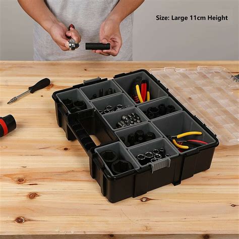 Interlock Stackable Screw Bolt Fastener Lego Parts Organizer Carry Case