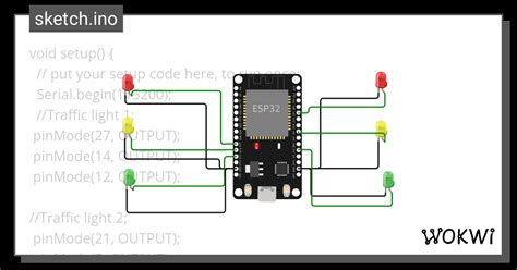 traffic light 1 copy wokwi esp32 stm32 arduino simulator