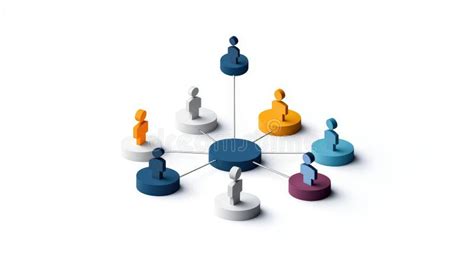 Colorful 3d Figures Connected In Network Structure Representing