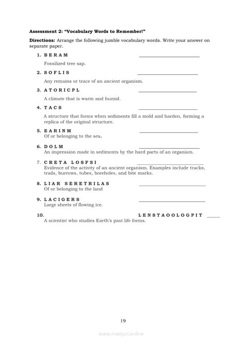 Earth Science Quarter 2 Module 12 Describe How Index Fossils Also