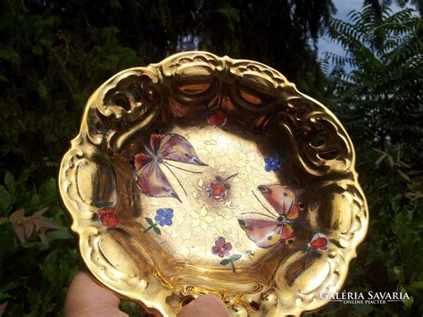Pillangos Aranyozott TÁl Porcelán Galéria Savaria Online Piactér