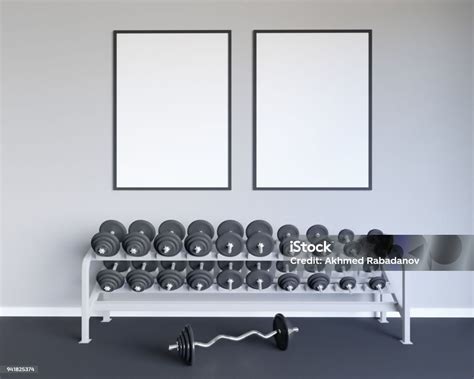 장면 3 차원 일러스트 레이 션 스포츠 체육관 피트 니스 탈의실 벽 흰색 관점 그림을 모의 0명에 대한 스톡 사진 및 기타 이미지 Istock