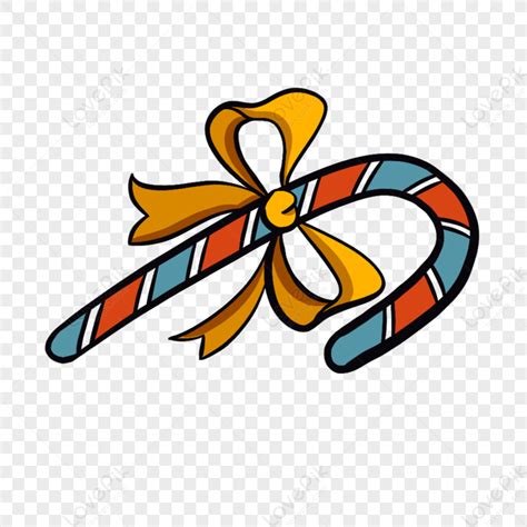 활과 빨간색과 파란색 사탕 일러스트 지팡이제전푸른 Png 일러스트 무료 다운로드 Lovepik