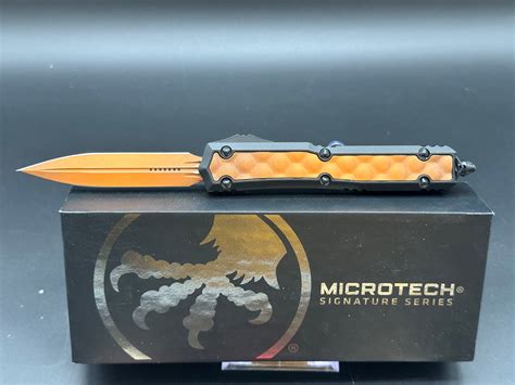Microtech Makora De Auto Otf Weathered Orange Bubble Inlay Black