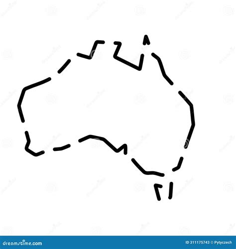 Australia Simplified Vector Map 311986392