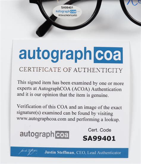 Daniel Radcliffe Signed Harry Potter Eyeglasses Autographcoa