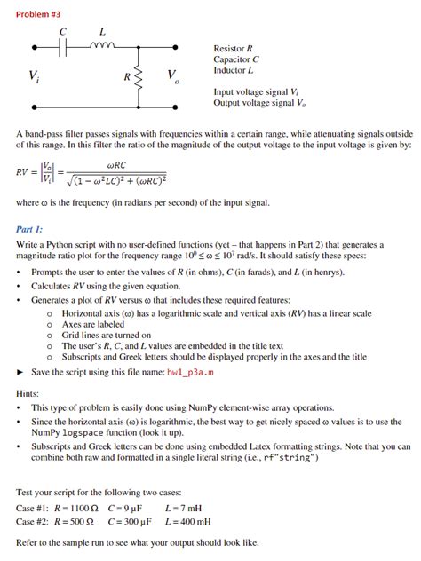 Solved Problem 3 с L Resistor R Capacitor C Inductor L Vi R Chegg com