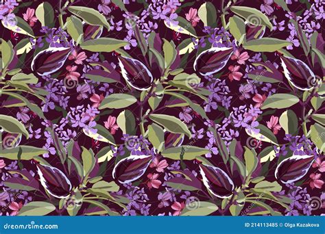 Folliage Pattern Vector Illustration CartoonDealer Com