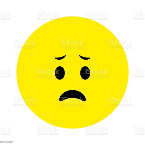 슬픈 얼굴 이모티콘 아이콘 벡터입니다 이모티콘 기호 부정적인 감정 벡터 그림입니다 0명에 대한 스톡 벡터 아트 및 기타 이미지