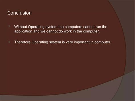 Presentation On Operating System Ppt