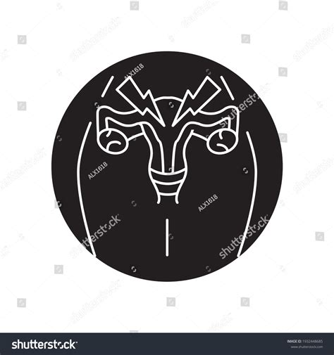 Reproductive System Diseases Black Glyph Icon Stock Vector Royalty
