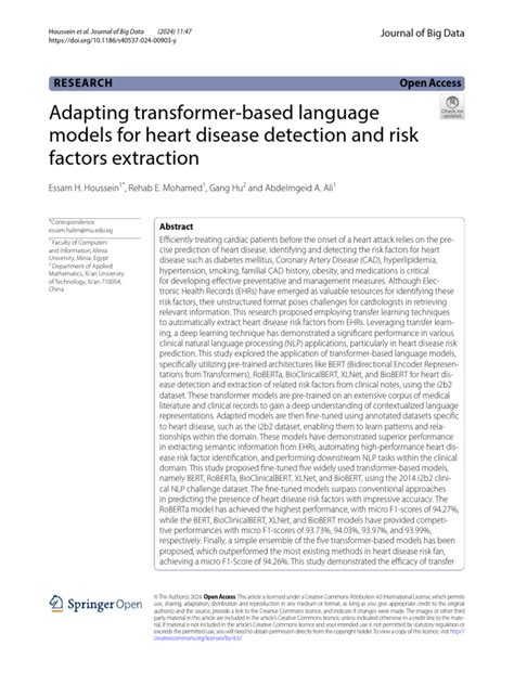 Adapting Transformer Based Language Models For Heart Disease Detection Pdf