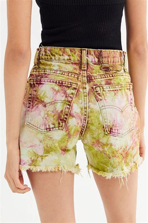 Urban Renewal Recycled Levis Tie Dye Cutoff Denim Short Urban Outfitters