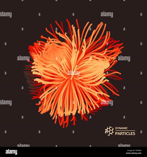 Array With Dynamic Particles D Futuristic Technology Style Abstract