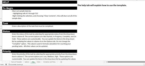Excel Simple Task List Template Etsy