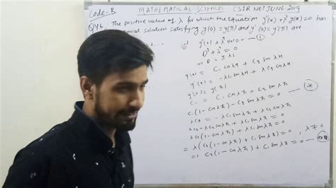 Csir Net Mathematics June 2019 Solved Question Youtube