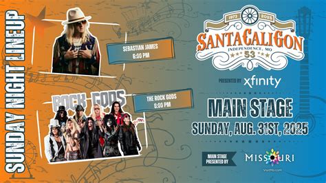 Santacaligon Days Festival Main Stage Lineup Sunday Aug 31st 2025
