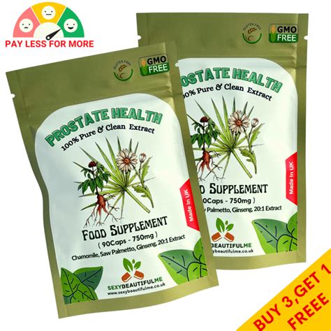 Prostate Health Complex Capsules 15000mg Vegan Saw Pelmatto Ginseng