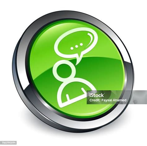 소셜 네트워크 아이콘 3d 녹색 원형 버튼 기포에 대한 스톡 벡터 아트 및 기타 이미지 기포 대화 풍선 문자 기호 말하기 Istock