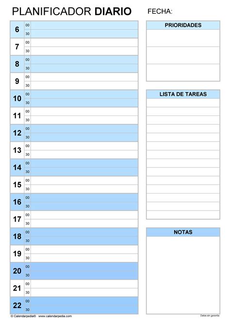 Planificadores Diarios En Pdf Excel Y Word