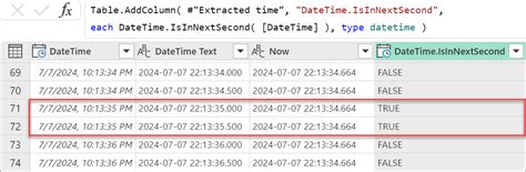 Datetimeisinnextsecond Datetime Function Power Query M