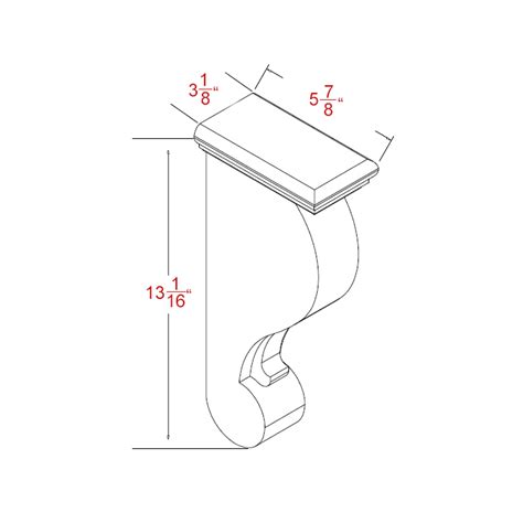 Shop Corbel Traditional 3w 13 1 16h 5 7 8d Craftsman White Shaker For Sale Cws Cbt