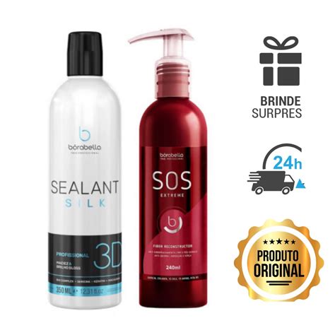Kit Borabella Selagem Orgânica 3D Semi Definitiva Sealsik 350ml SOS