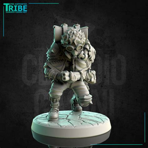 3d Printable 0179 Female Post Apocalyptic Old Woman Hunter With