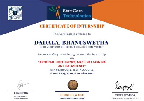 Bhanu Swetha On Linkedin Internship Artificialintelligence
