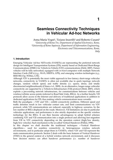 Pdf Seamless Connectivity Techniques In Vehicular Ad Hoc Networks