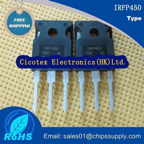 5 Unids Lote IRFP450PBF MOSFET N CH 500 V 14A TO 247AC IRFP450 N Ch