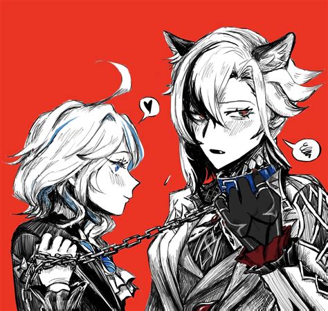 User Knwe4753 Arlecchino Genshin Impact Furina Genshin Impact Genshin Impact 2girls