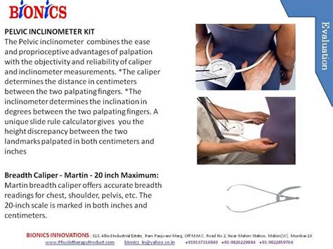 Pelvic Inclinometer Kit Physiotherapybionics At ₹ 96500piece In Mumbai