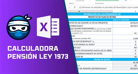 Cálculo De Pensión Imss Ley 1973 Excel ️ Descargar