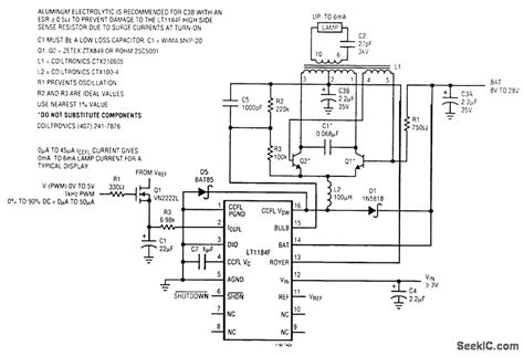 Coldcathodefluorescentlampdriver Basiccircuit Circuit Diagram
