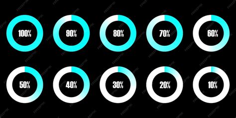 Premium Vector Set Of Circular Progress Bar Icons Timer Icon Good For Download Display Flat