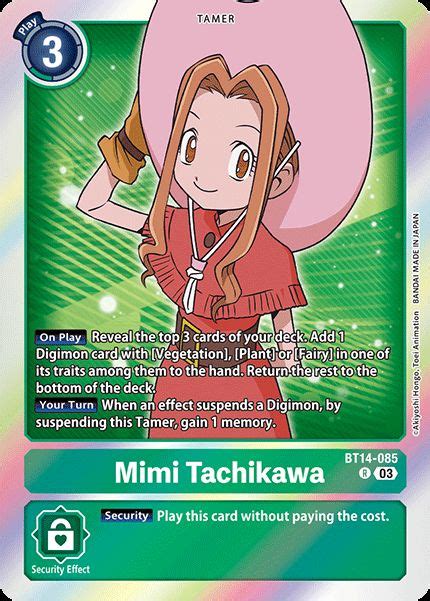 Mimi Tachikawa Digimon Myp Cards