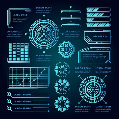 Cybertech Hud Infographic Pack 51 Amazing Infographic Elements For