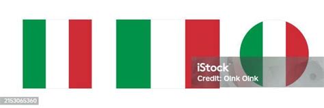 이탈리아 국기 벡터 아이콘 집합입니다 이탈리아 국기 벡터 기호 에서 원형과 사각형 원에 있는 이탈리아 아이콘의 국기 0명에 대한 스톡 벡터 아트 및 기타 이미지 Istock
