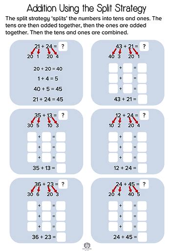 Addition Using The Split Strategy