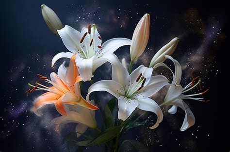 Premium Photo Dynamic Motion Blur Effect In A Photo Of A Lily Bouquet In Motion