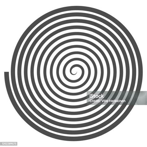 平面風格線螺旋形狀剪影向量插圖圖像隔離在白色背景上漩渦漩渦標誌符號向量圖形及更多催眠圖片 催眠 具有特定質地 剪裁圖 Istock